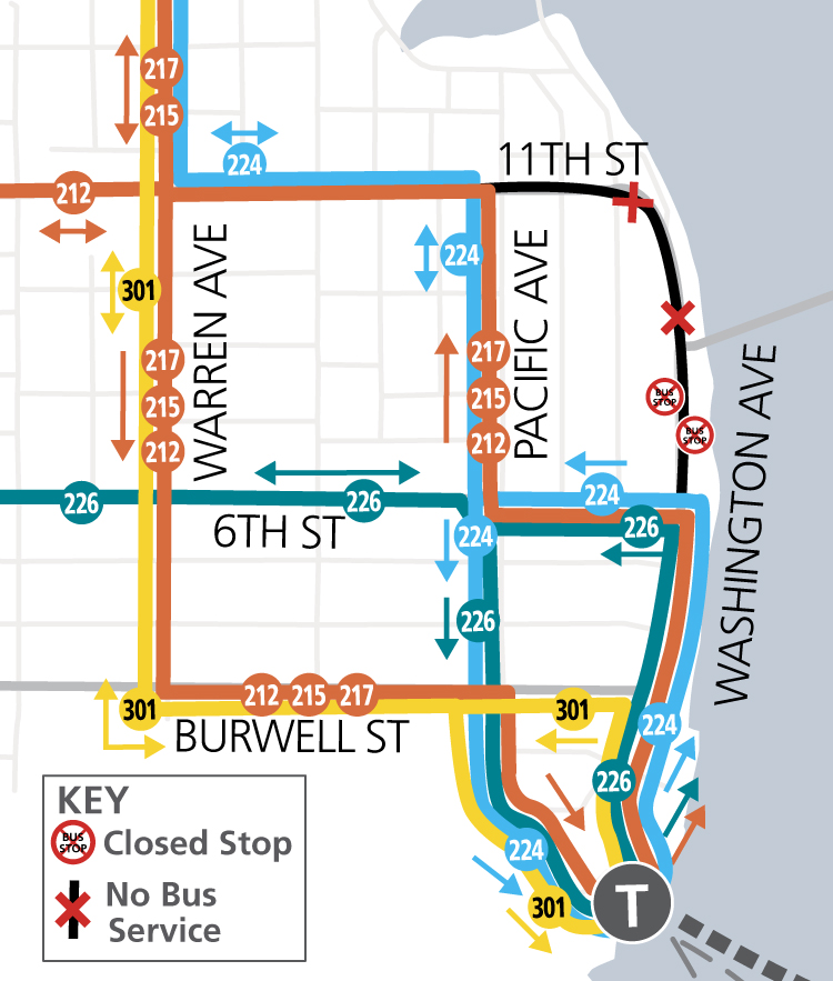 Routes 212, 215, 217, 224, 226 & 301 - Detour through end of May ...
