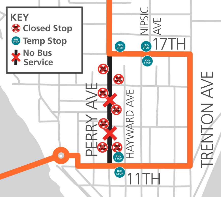 Rider Alert: Route 221–Perry Avenue Detour Extended Until Further Notice