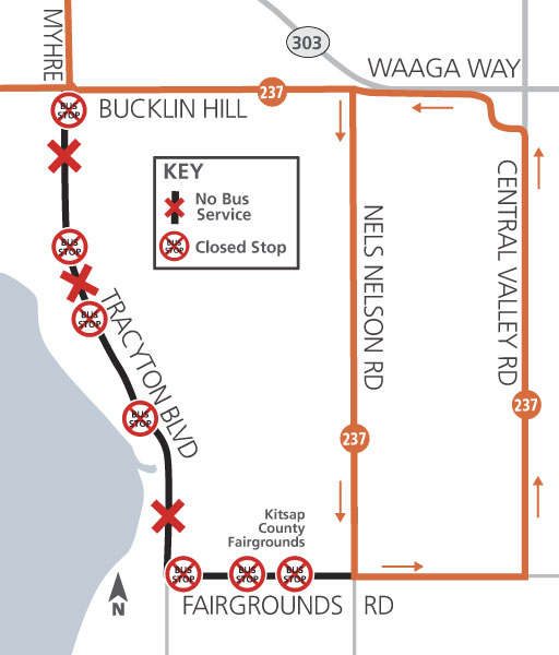 Rider Alert Update: Route 237–West Silverdale/Fairgrounds Detour