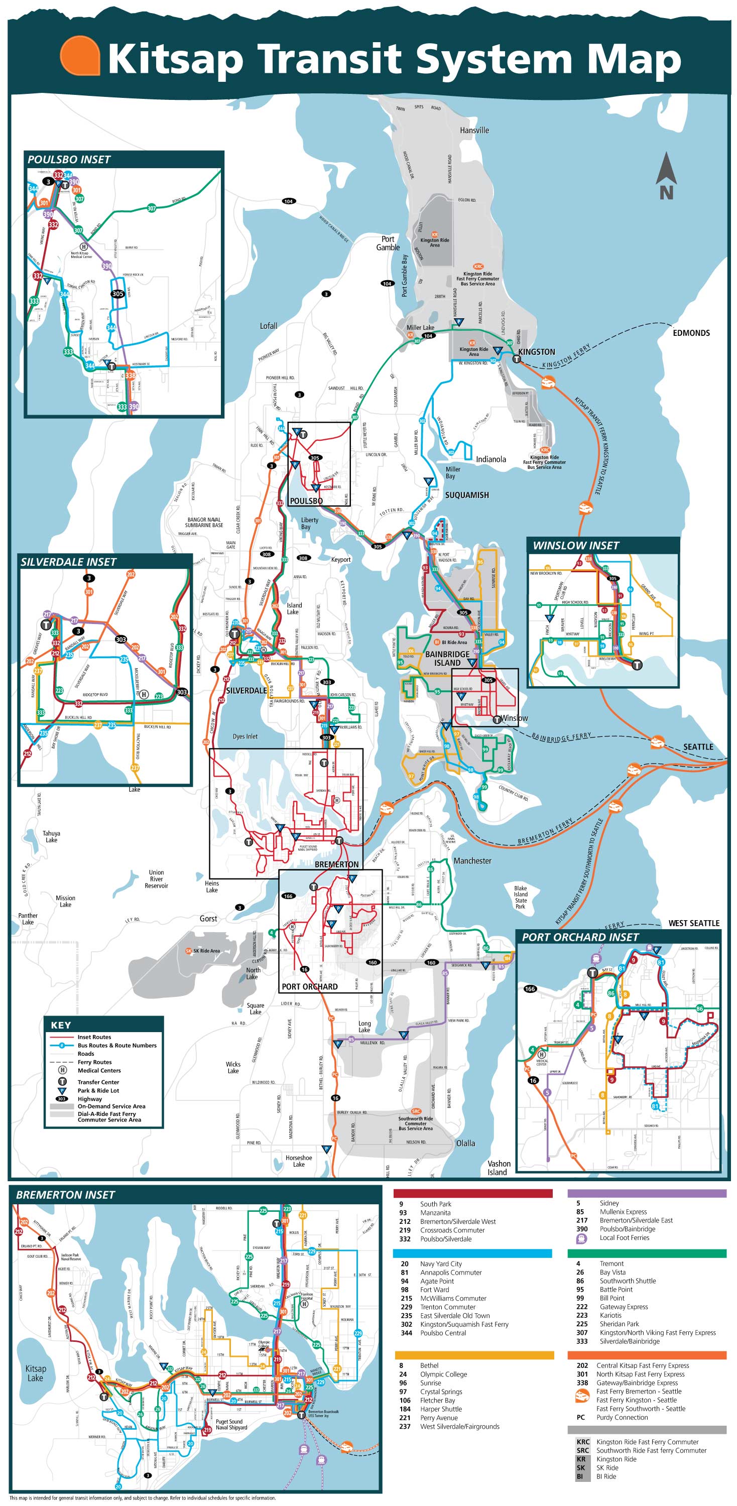 System Map & Routed Guides | Kitsap Transit