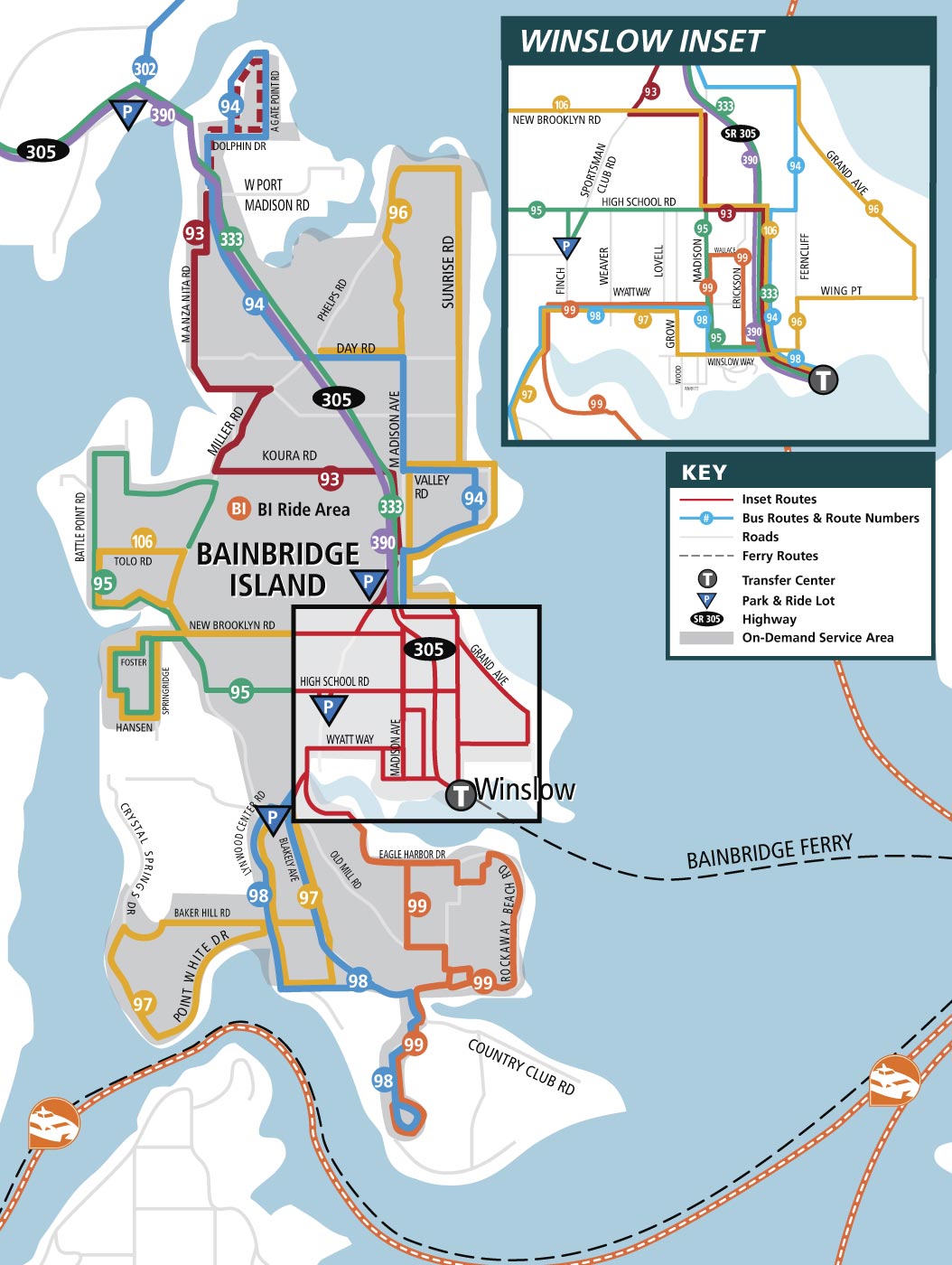 Bainbridge Island System Map | Kitsap Transit