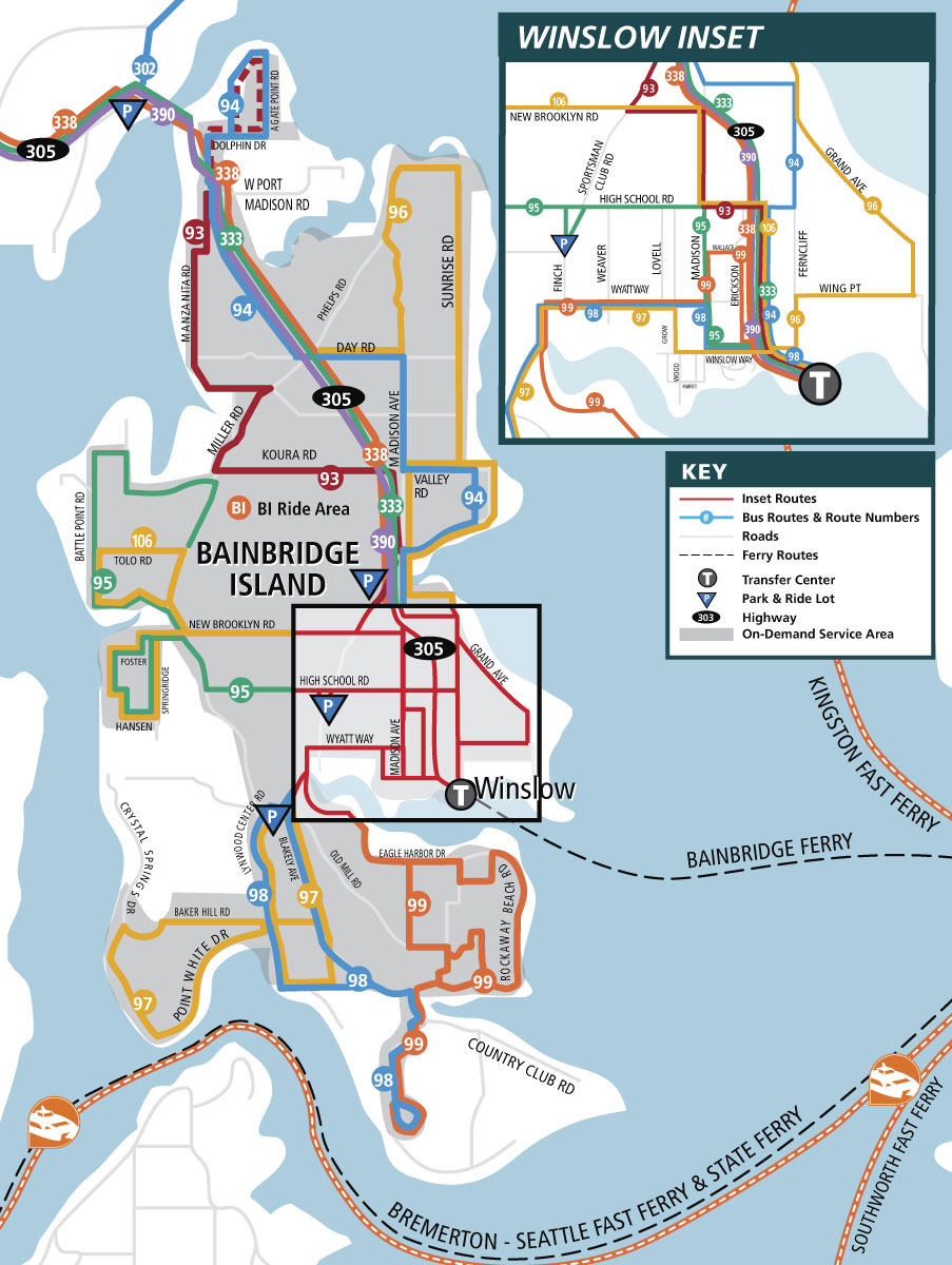 Bainbridge Island System Map | Kitsap Transit