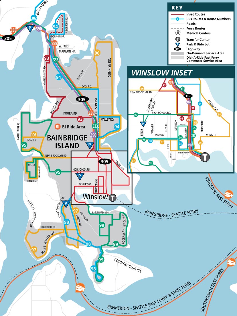 Bainbridge Island System Map | Kitsap Transit