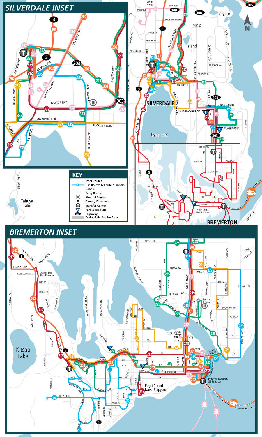 Central Kitsap System Map | Kitsap Transit