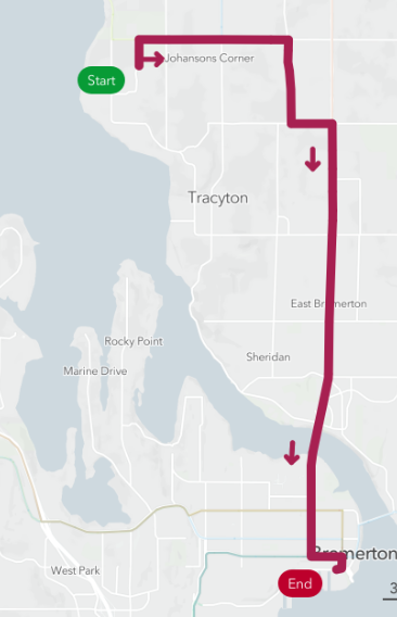 Central East 1 - Temporary Route | Kitsap Transit